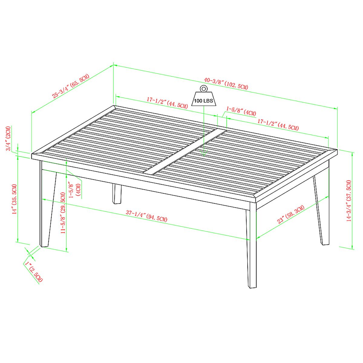 Baypool Dark Brown Wood Outdoor Cocktail Table | Rooms to Go