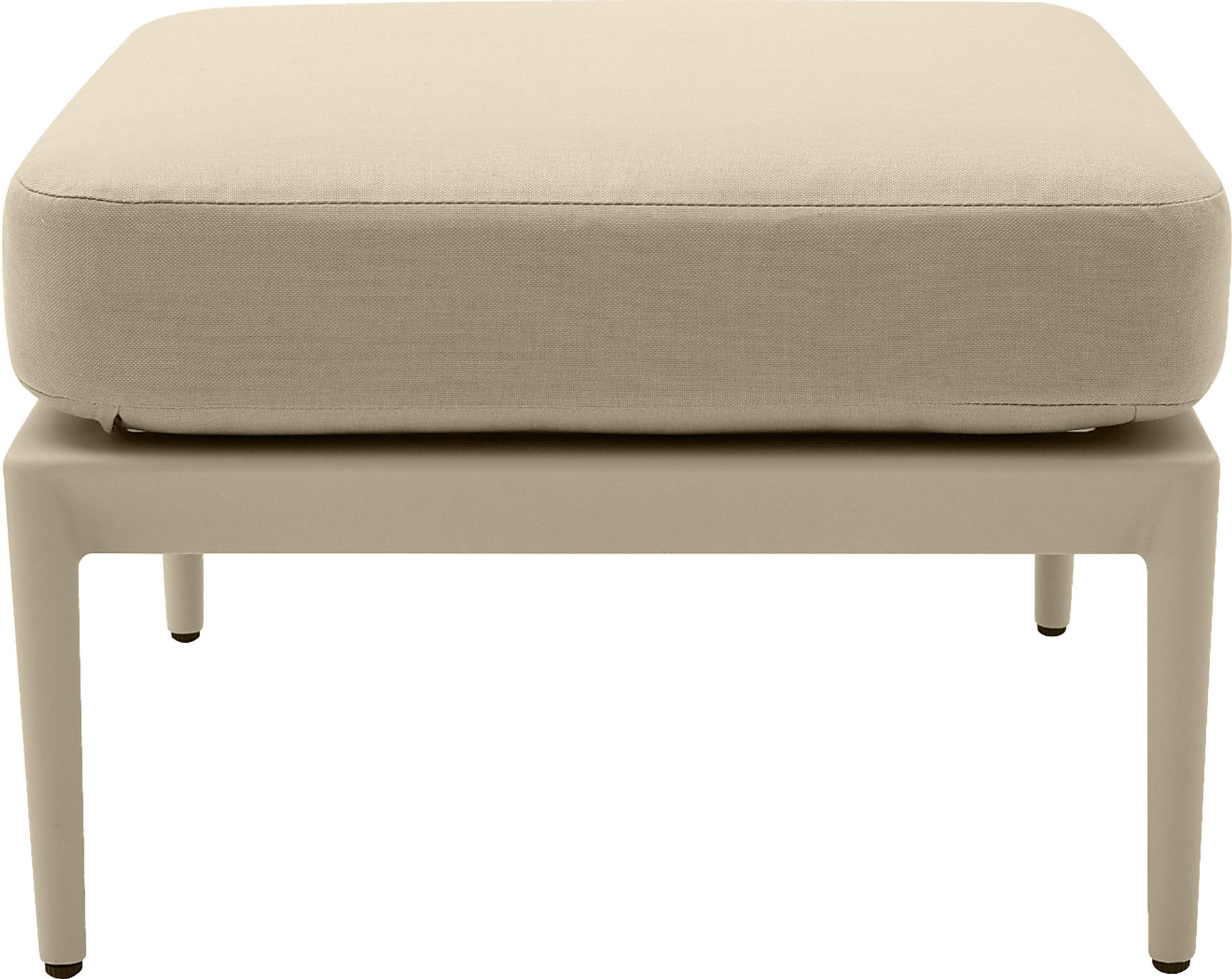 Brenkman Taupe Beige Polyester Fabric Outdoor Ottoman | Rooms to Go
