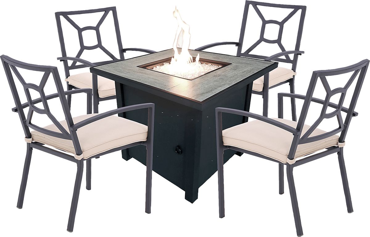 Canney Black Outdoor Fire Pit | Rooms to Go