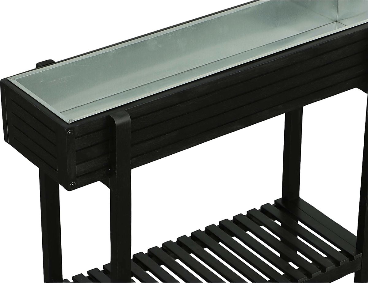 Checkerberry Black Outdoor Planter | Rooms to Go