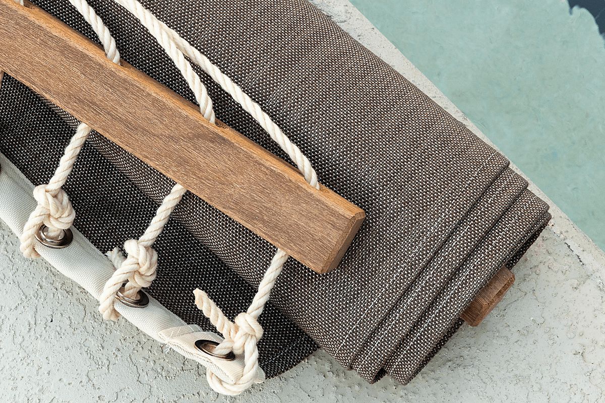 Dansui Brown Synthetic,Wood Fabric Outdoor Hammock | Rooms to Go