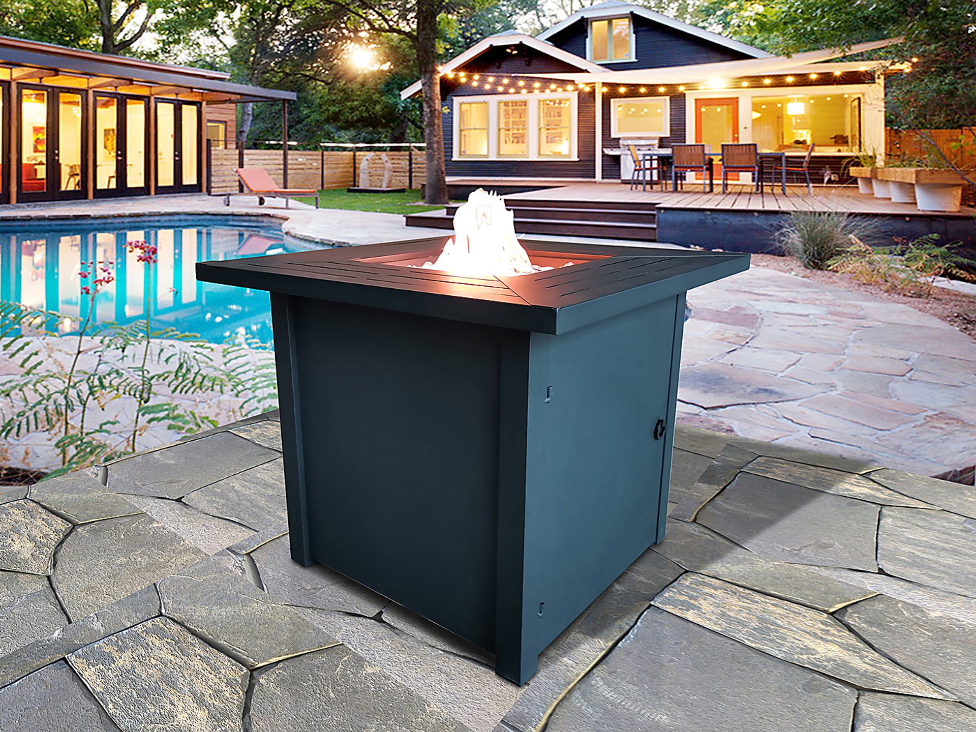 Dighton Black Outdoor Fire Pit | Rooms to Go