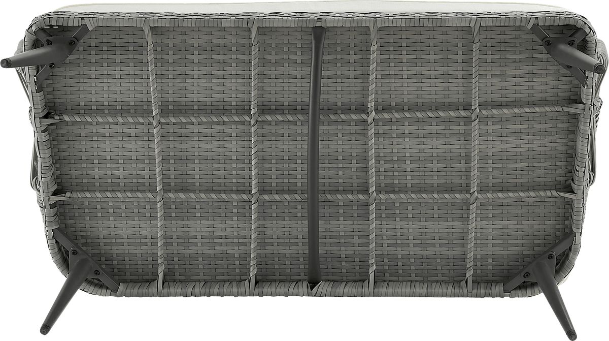 Eashley Cream Beige Polyester Fabric Outdoor 4 Pc Conversation Set W ...