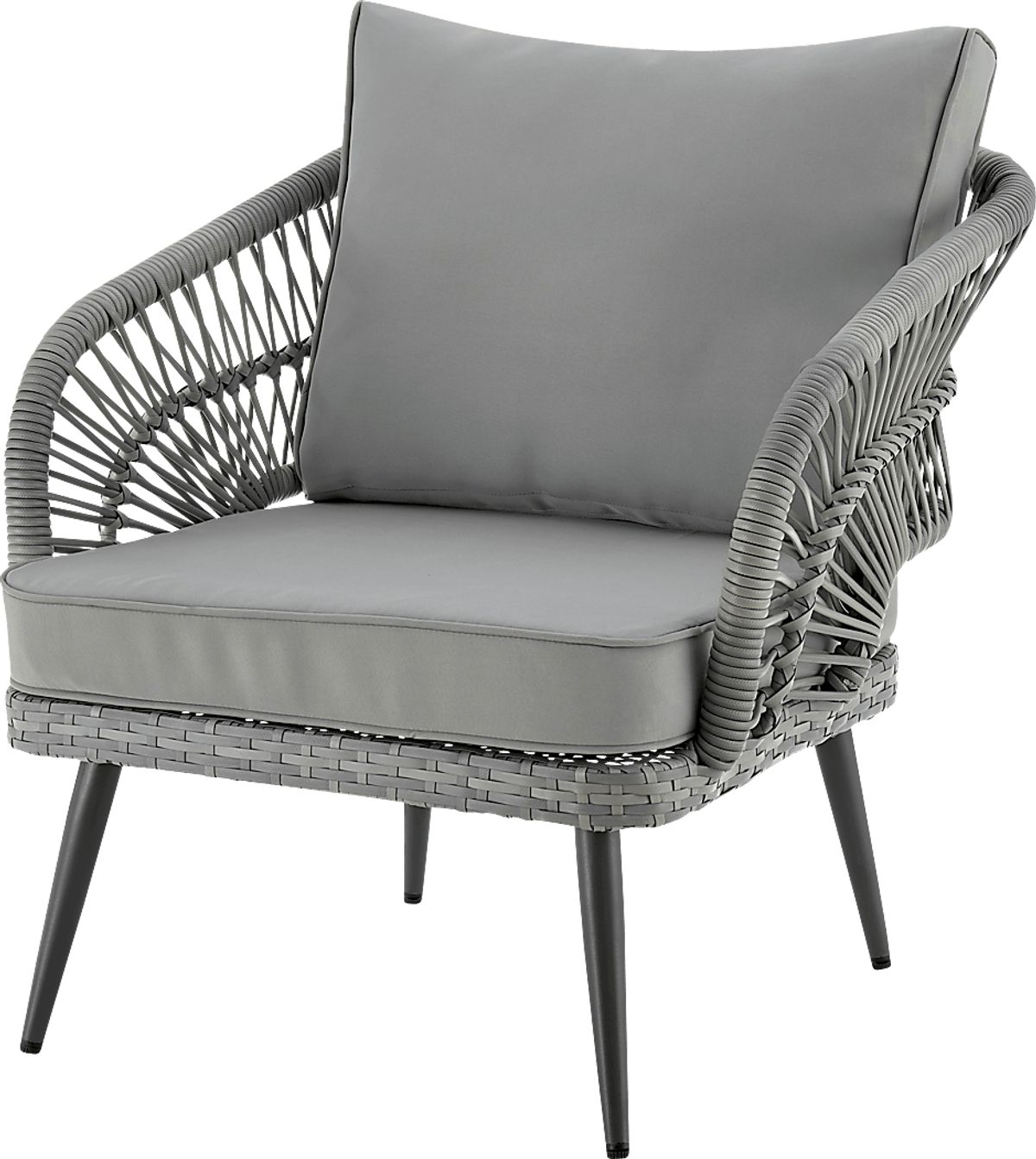 Eashley Gray Polyester Fabric Outdoor 4 Pc Conversation Set W/Loveseat ...