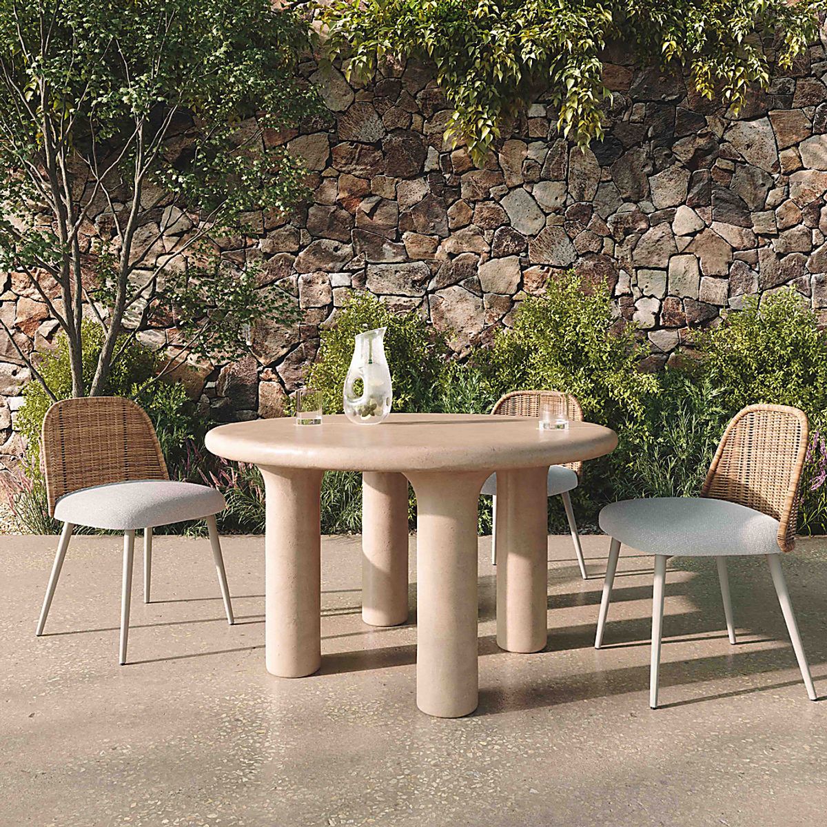 Floydy Cream Beige Outdoor Dining Table | Rooms to Go