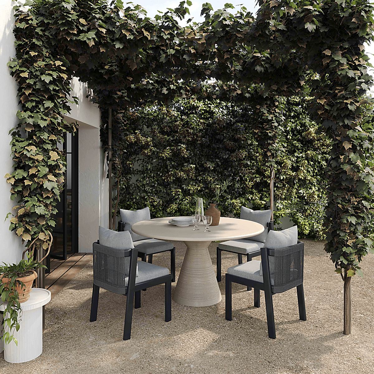 Gathings Beige Outdoor Dining Table | Rooms to Go