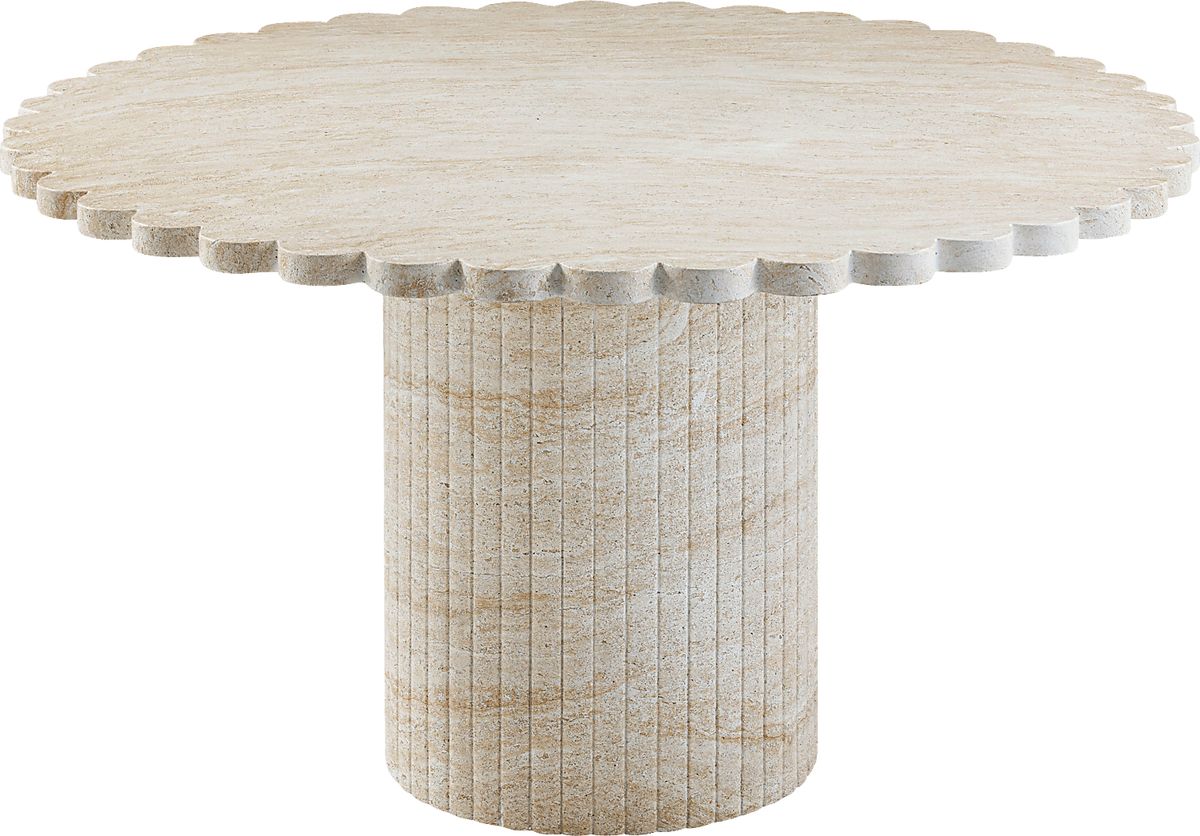 Grafius Beige Colors,Light Wood,White Outdoor Dining Table | Rooms to Go