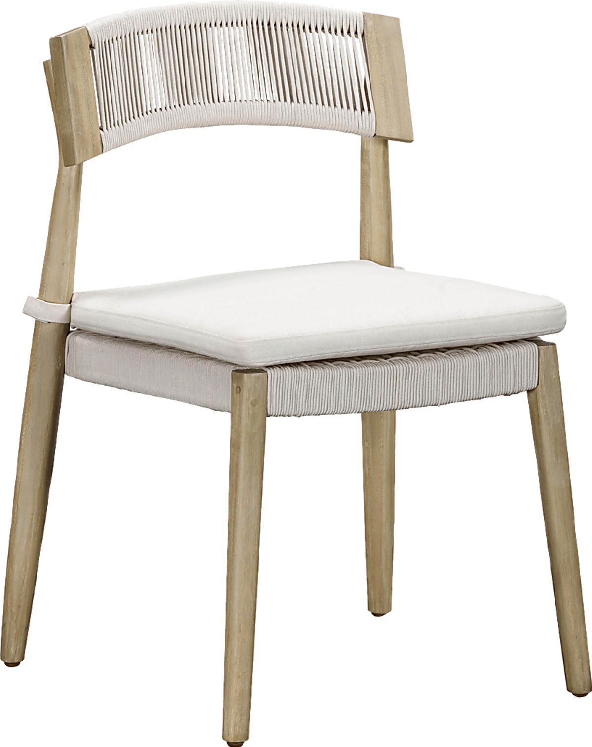 Grampion Cream Beige Polyester Fabric Outdoor Side Chair, Set Of 2 ...