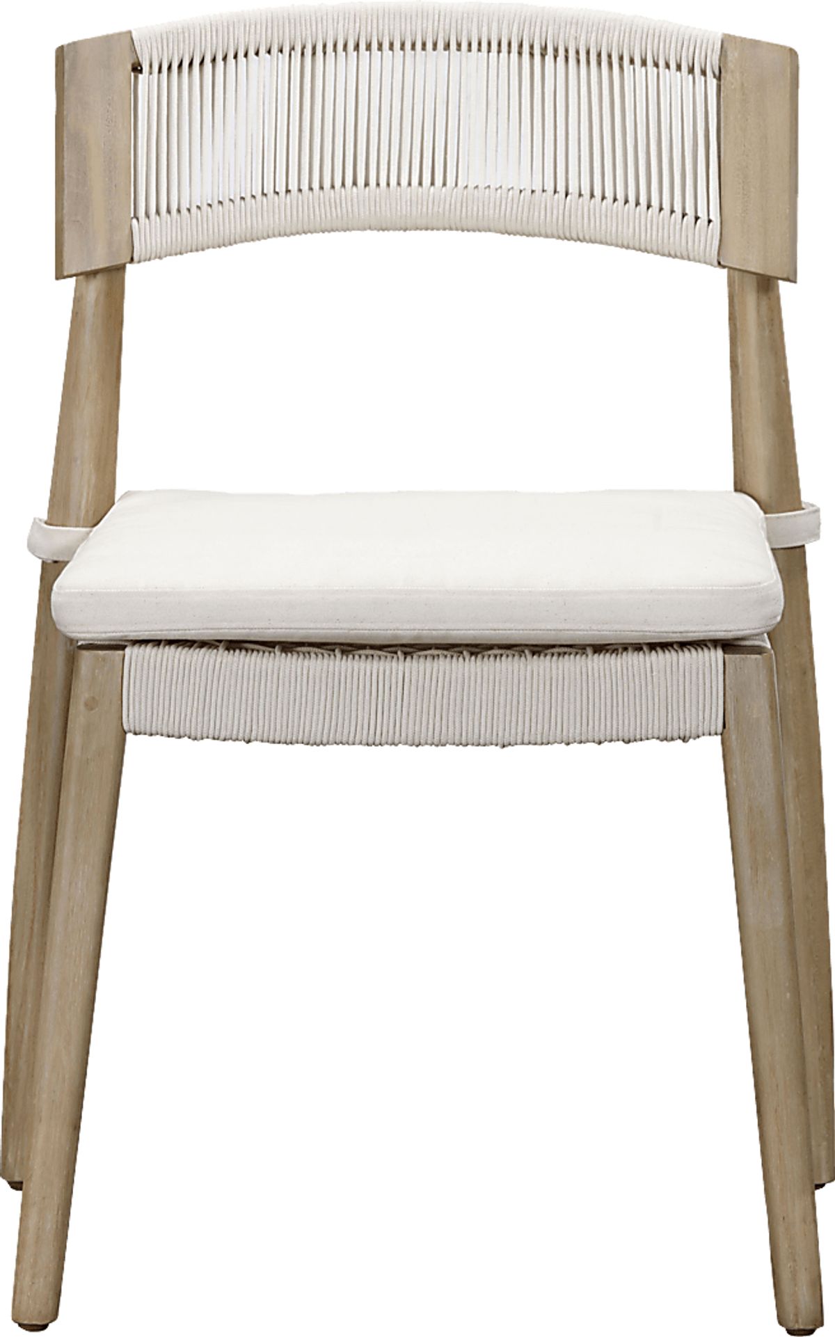 Grampion Cream Beige Polyester Fabric Outdoor Side Chair, Set Of 2 ...
