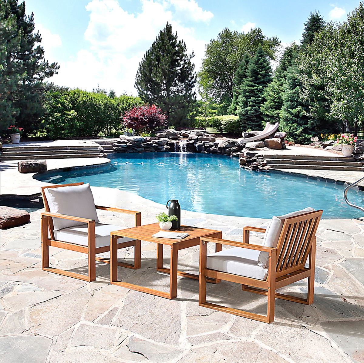 Halterman Brown Outdoor Cocktail Table | Rooms to Go