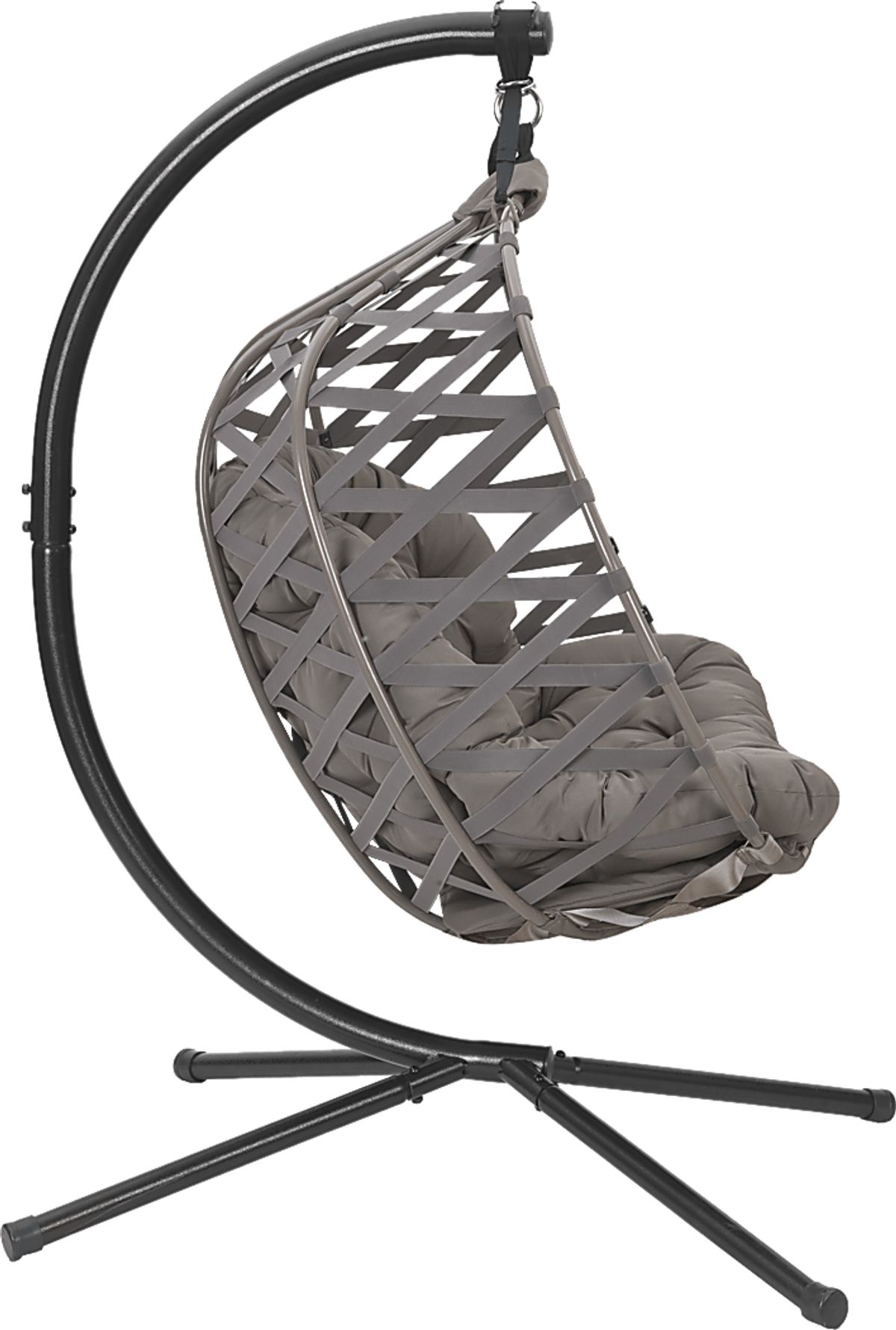 Hollette Brown Outdoor Hanging Loveseat | Rooms to Go