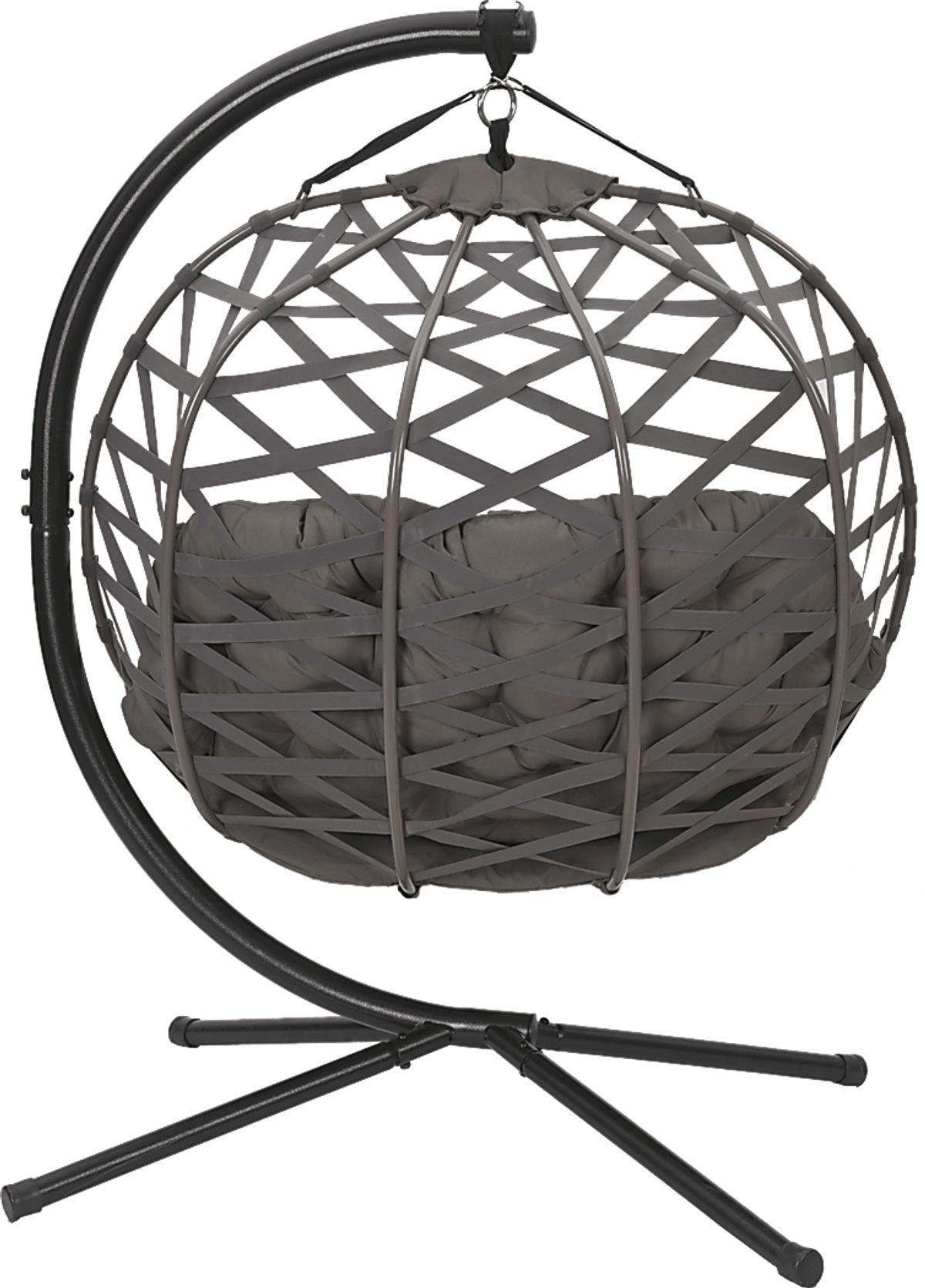 Hollette Brown Outdoor Hanging Loveseat | Rooms to Go