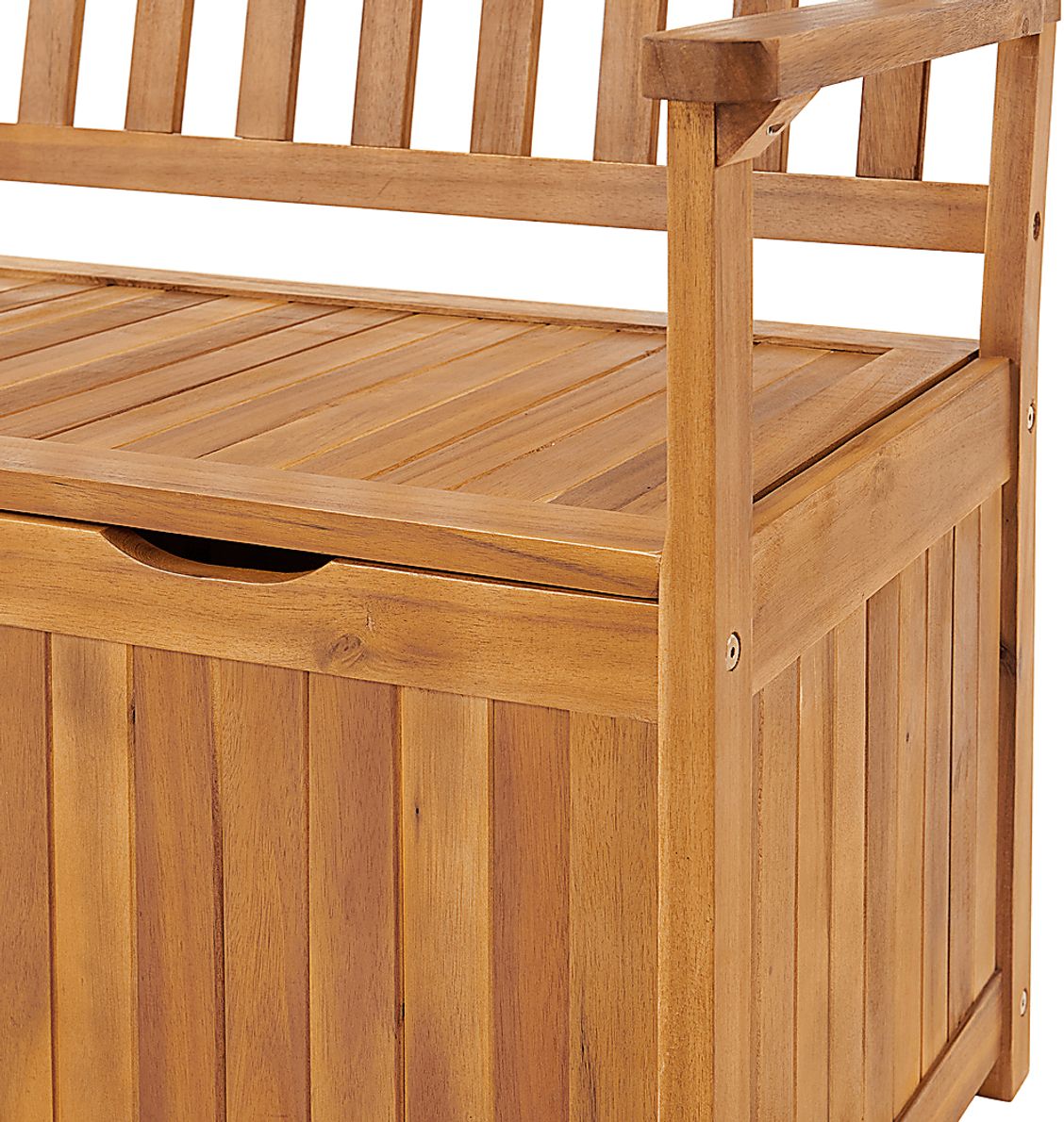 Outdoor Huega Brown Storage Bench - Rooms To Go