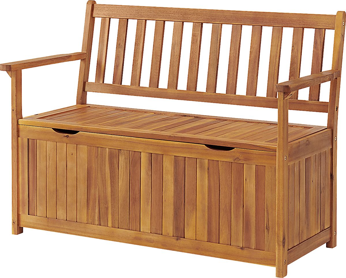 Huega Brown Outdoor Bench | Rooms to Go