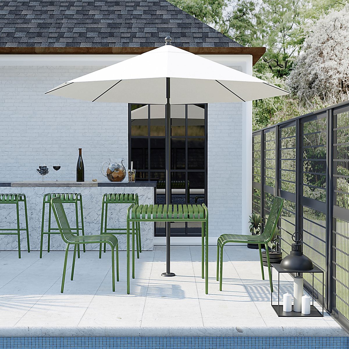 Ischia Green Outdoor Dining Table | Rooms to Go