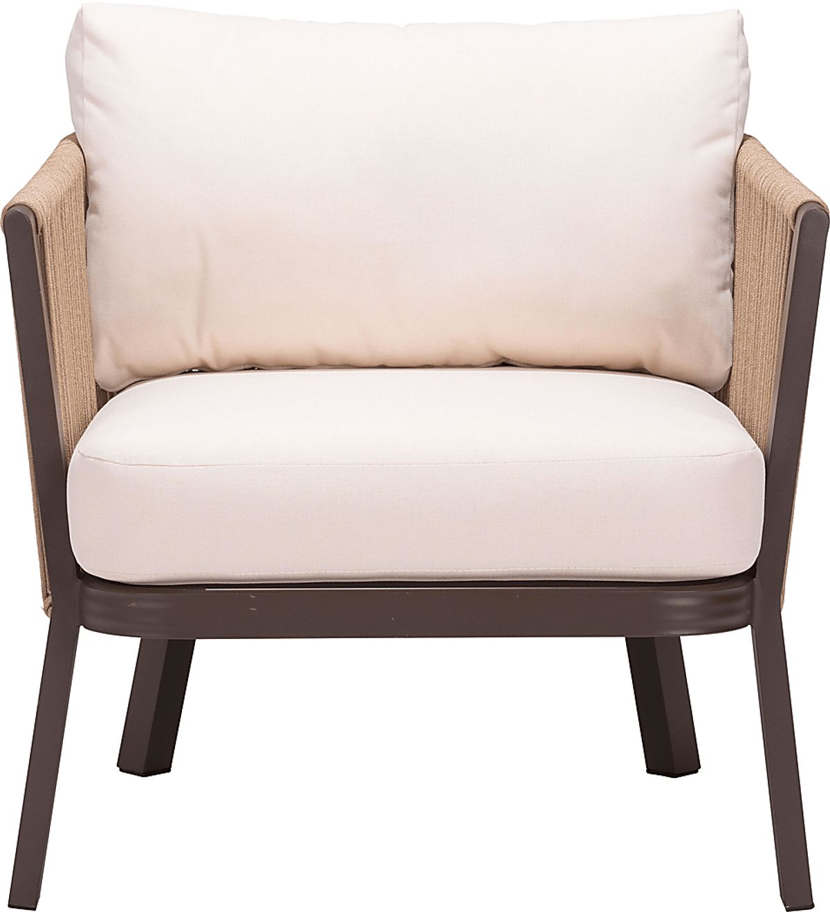 Jetero Brown Polyester Fabric Outdoor Accent Chair | Rooms to Go