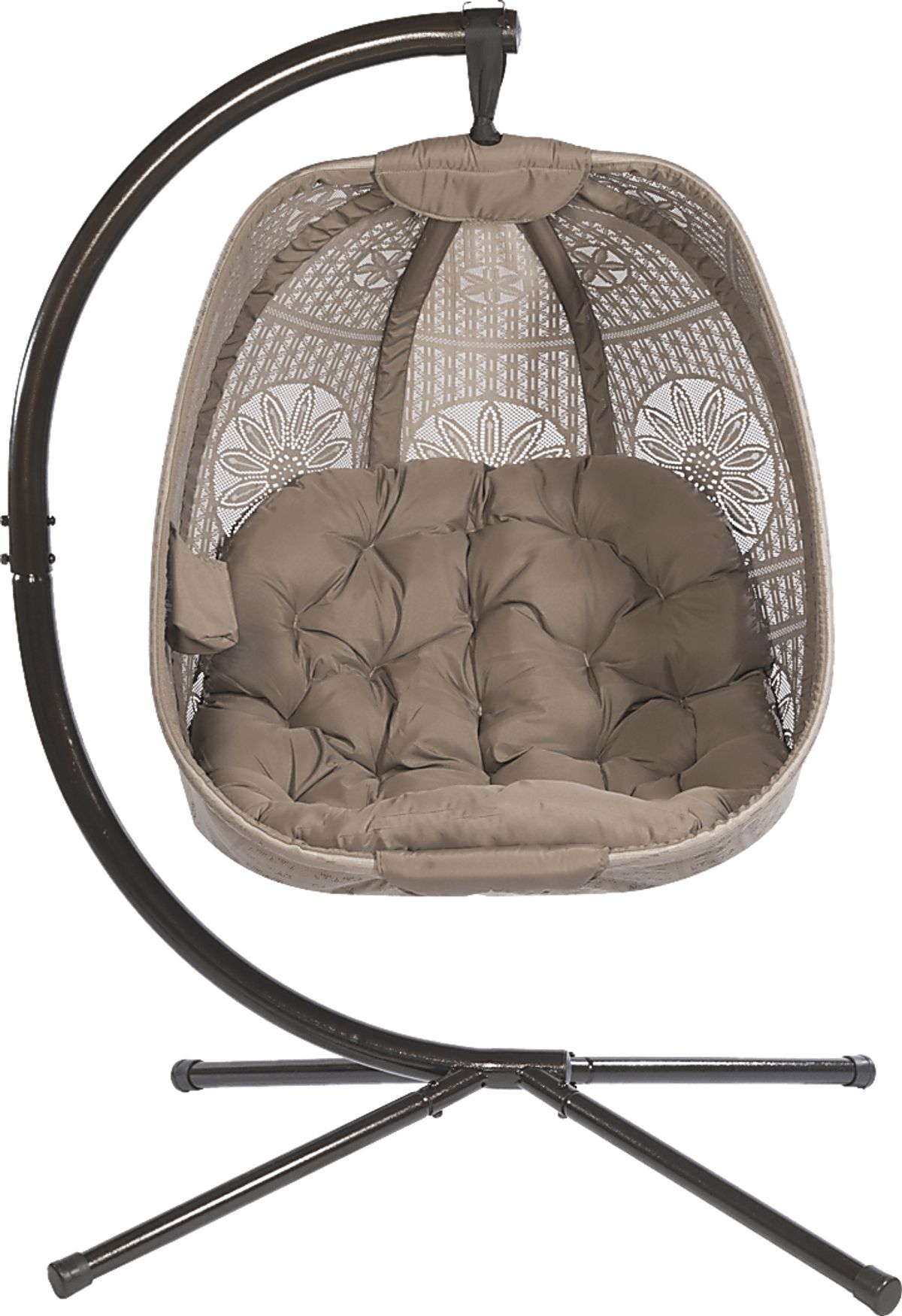 Maquel Beige Outdoor Hanging Egg Chair | Rooms to Go
