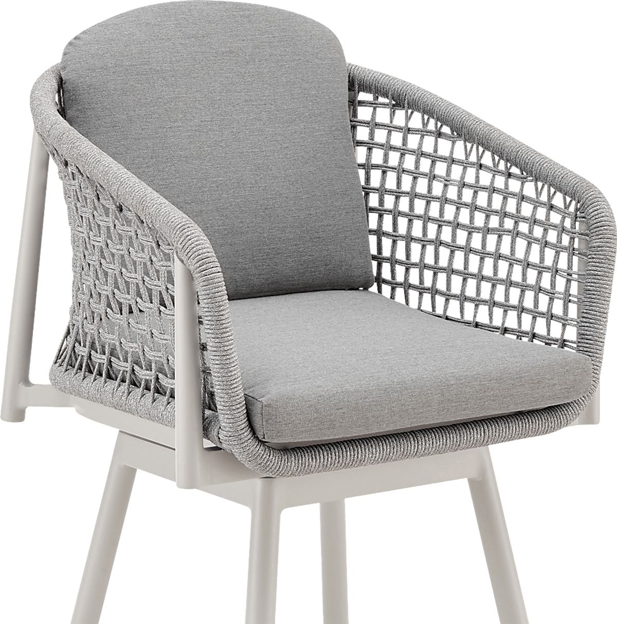 Rowding White Colors,White Gray Acrylic Fabric Outdoor Swivel Bar Stool ...