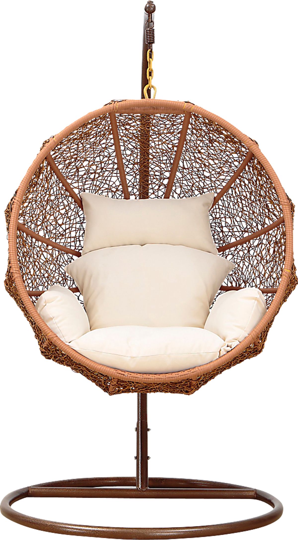 Seahorn Cream Beige Polyester Fabric Outdoor Hanging Chair | Rooms to Go