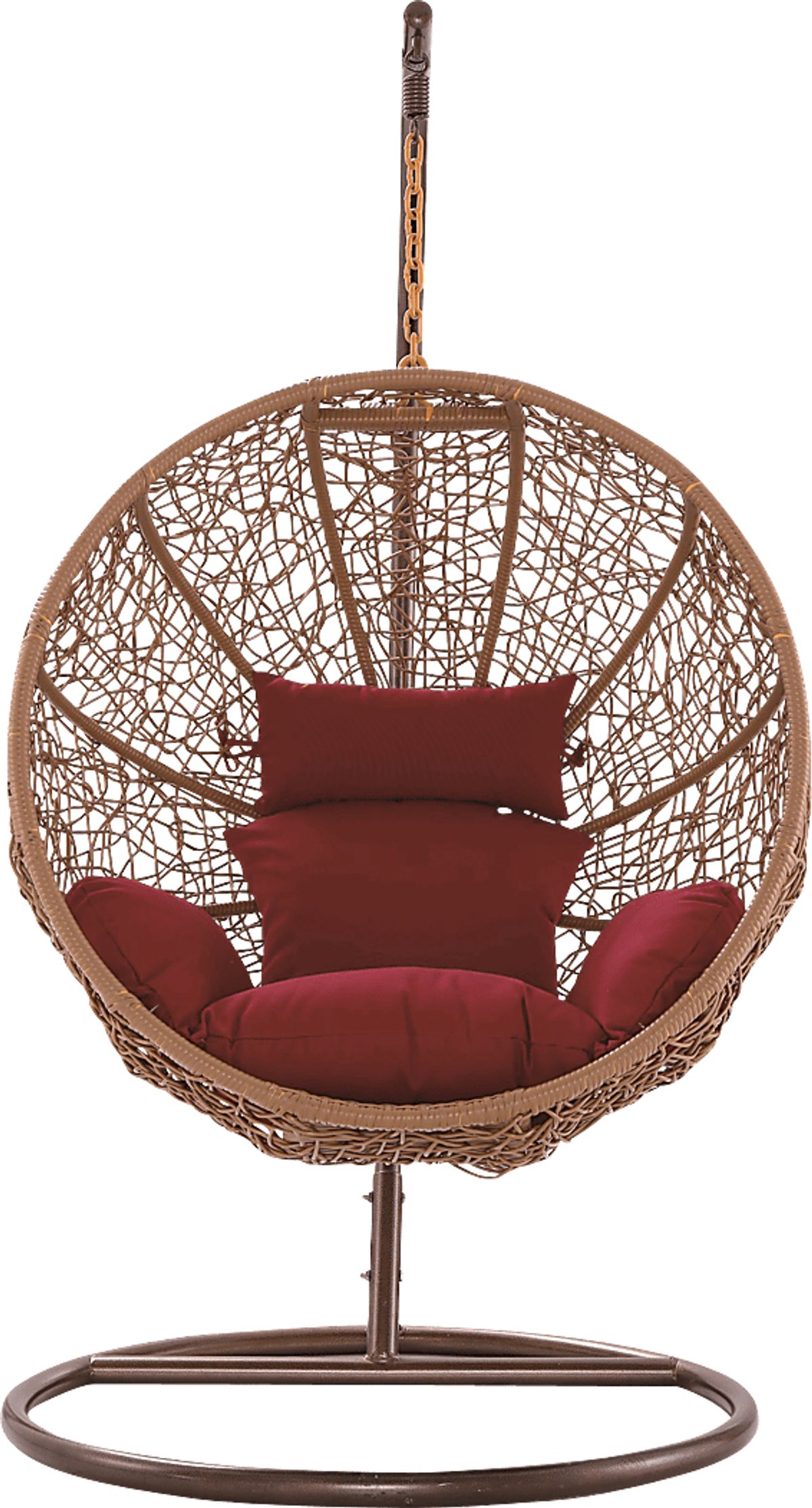 Seahorn Red Polyester Fabric Outdoor Hanging Chair | Rooms to Go