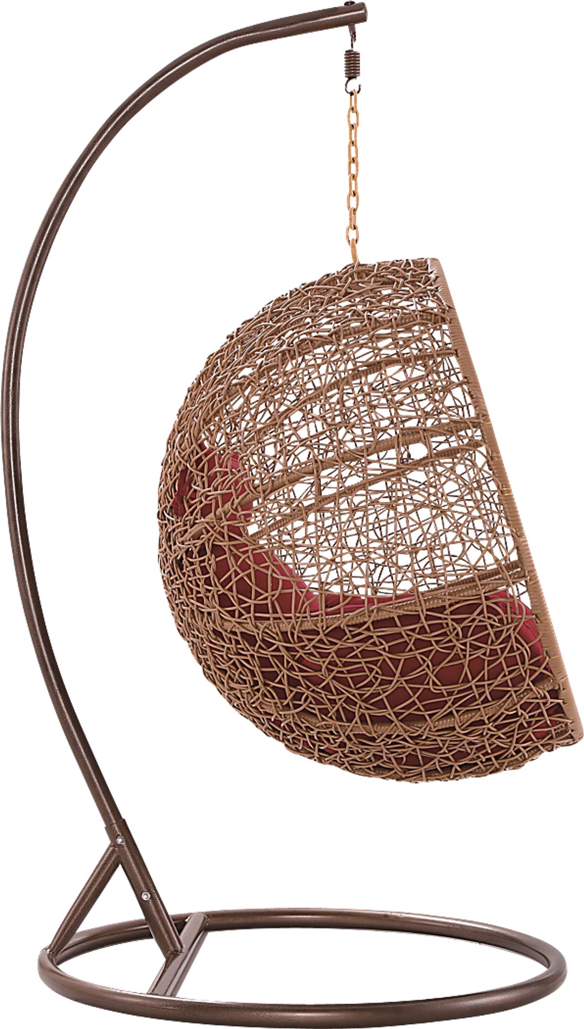 Seahorn Red Polyester Fabric Outdoor Hanging Chair | Rooms to Go