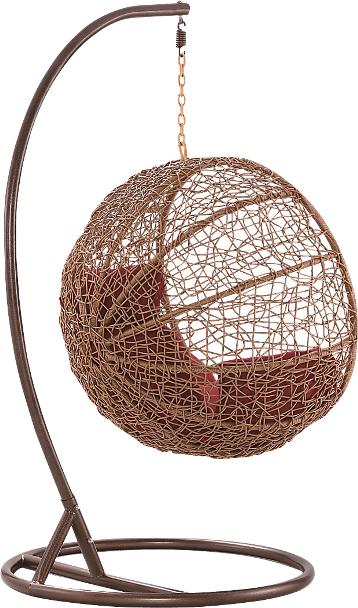 Seahorn Red Polyester Fabric Outdoor Hanging Chair | Rooms to Go