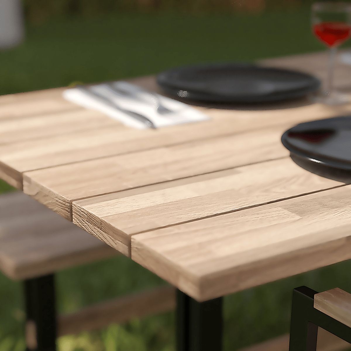 Natural Light Wood Outdoor Dining Table | Rooms to Go