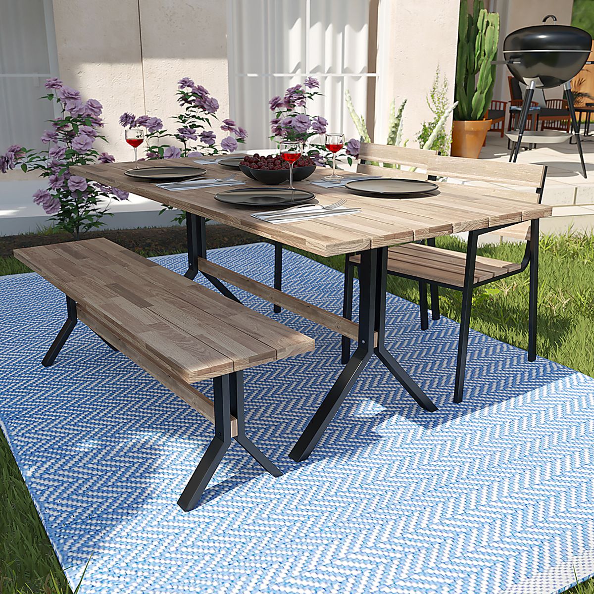 Natural Light Wood Outdoor Dining Table | Rooms to Go