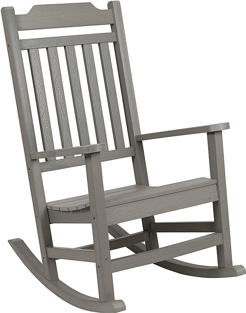 Outdoor Winnie Elle Gray Rocking Chairs and Accent Table - Rooms To Go
