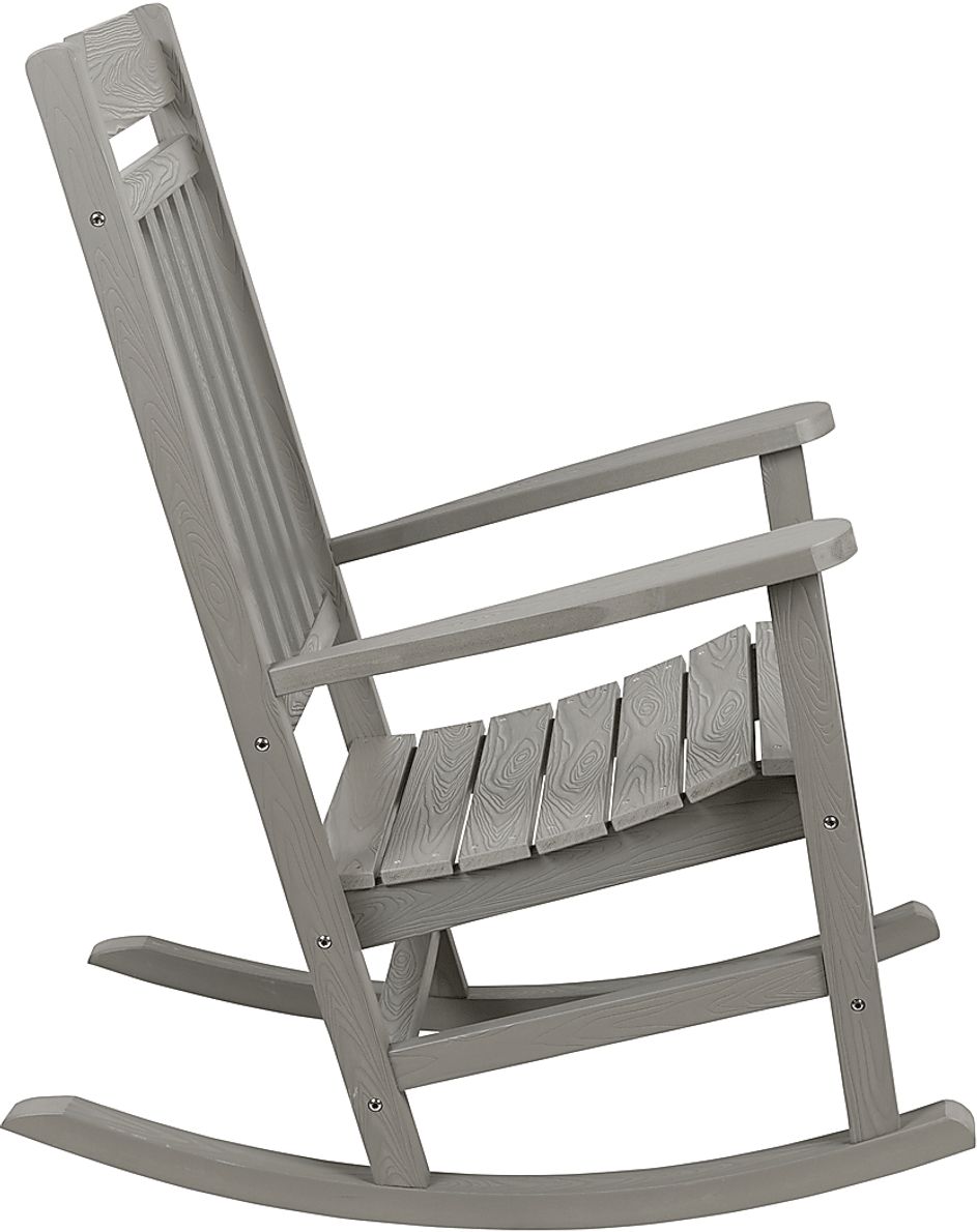 Outdoor Winnie Elle Gray Rocking Chairs and Accent Table - Rooms To Go