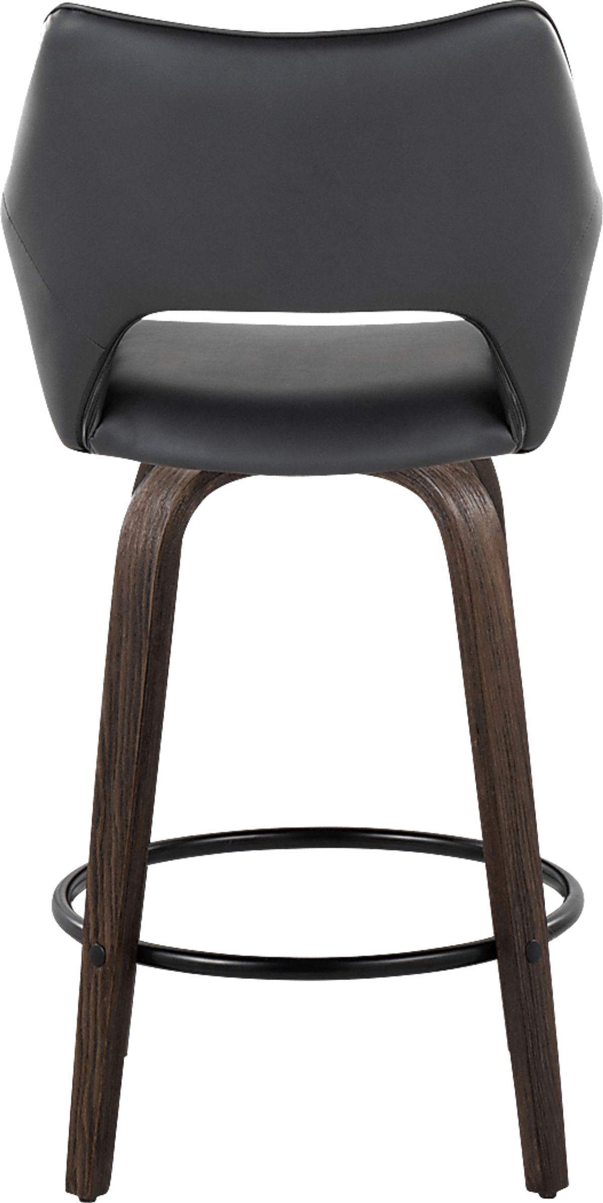 Ovur III Dark Wood Sangria Black Polyurethane Fabric Counter Height ...