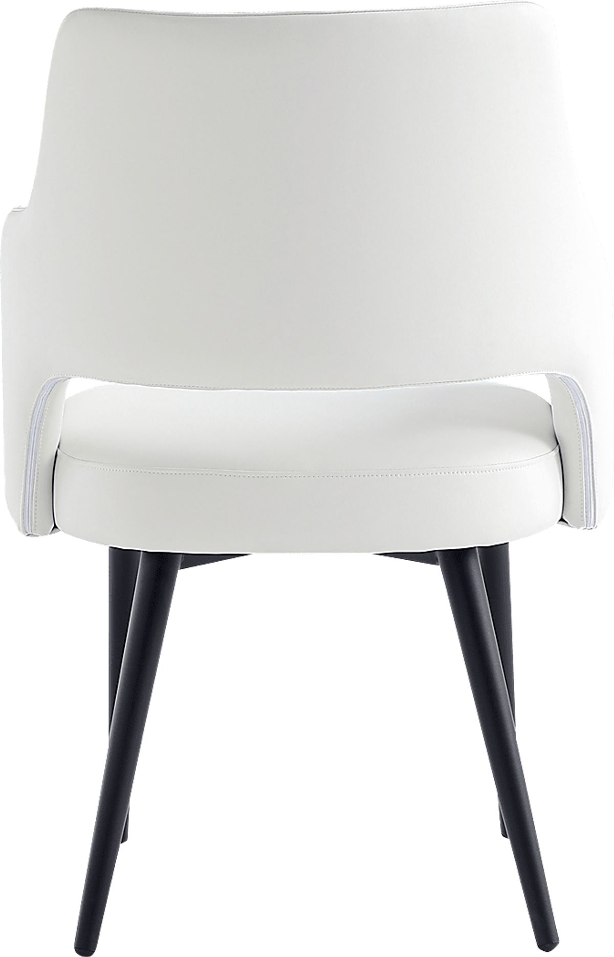 Owlwell White Vinyl Fabric Arm Chair | Rooms to Go