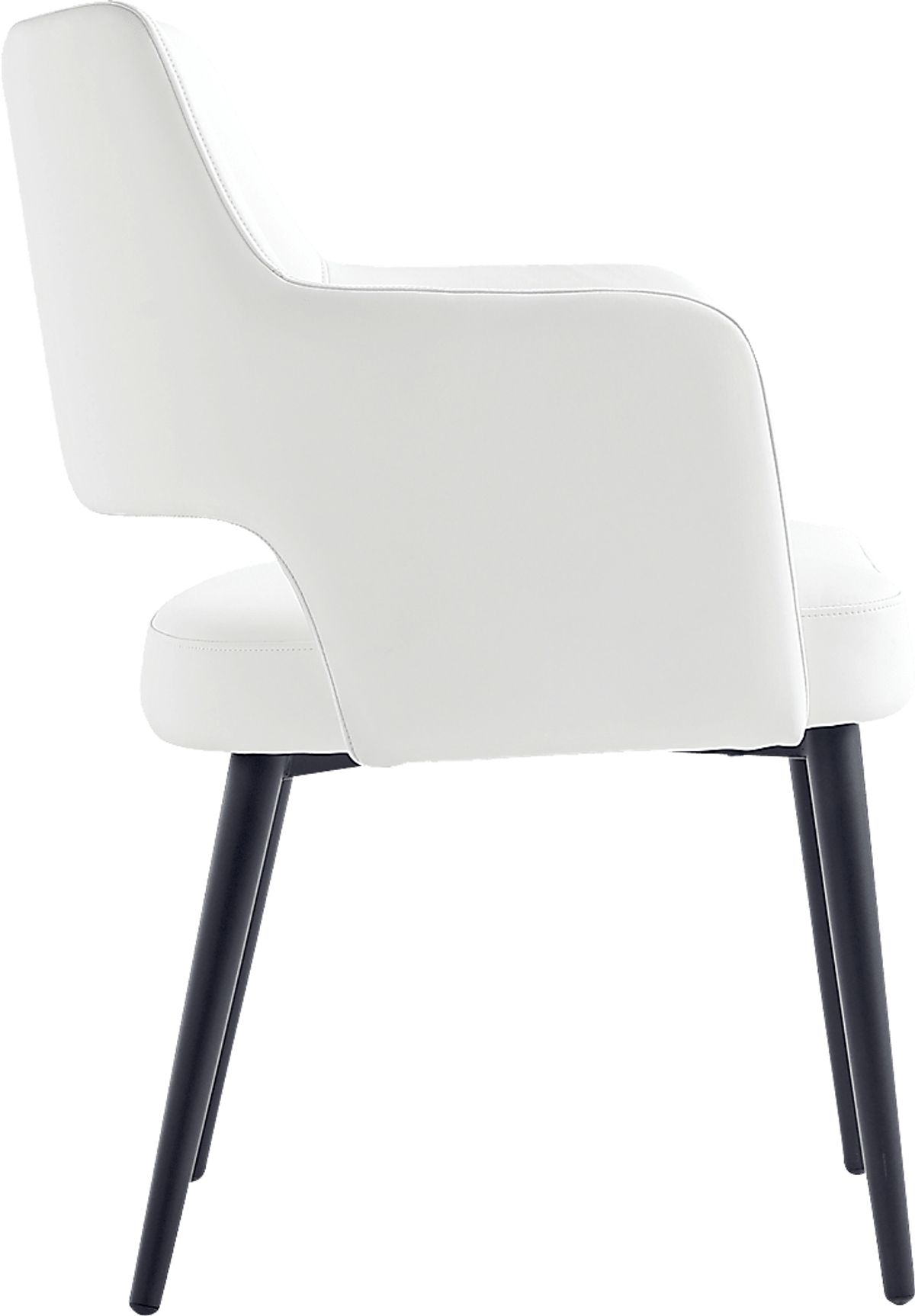 Owlwell White Vinyl Fabric Arm Chair | Rooms to Go