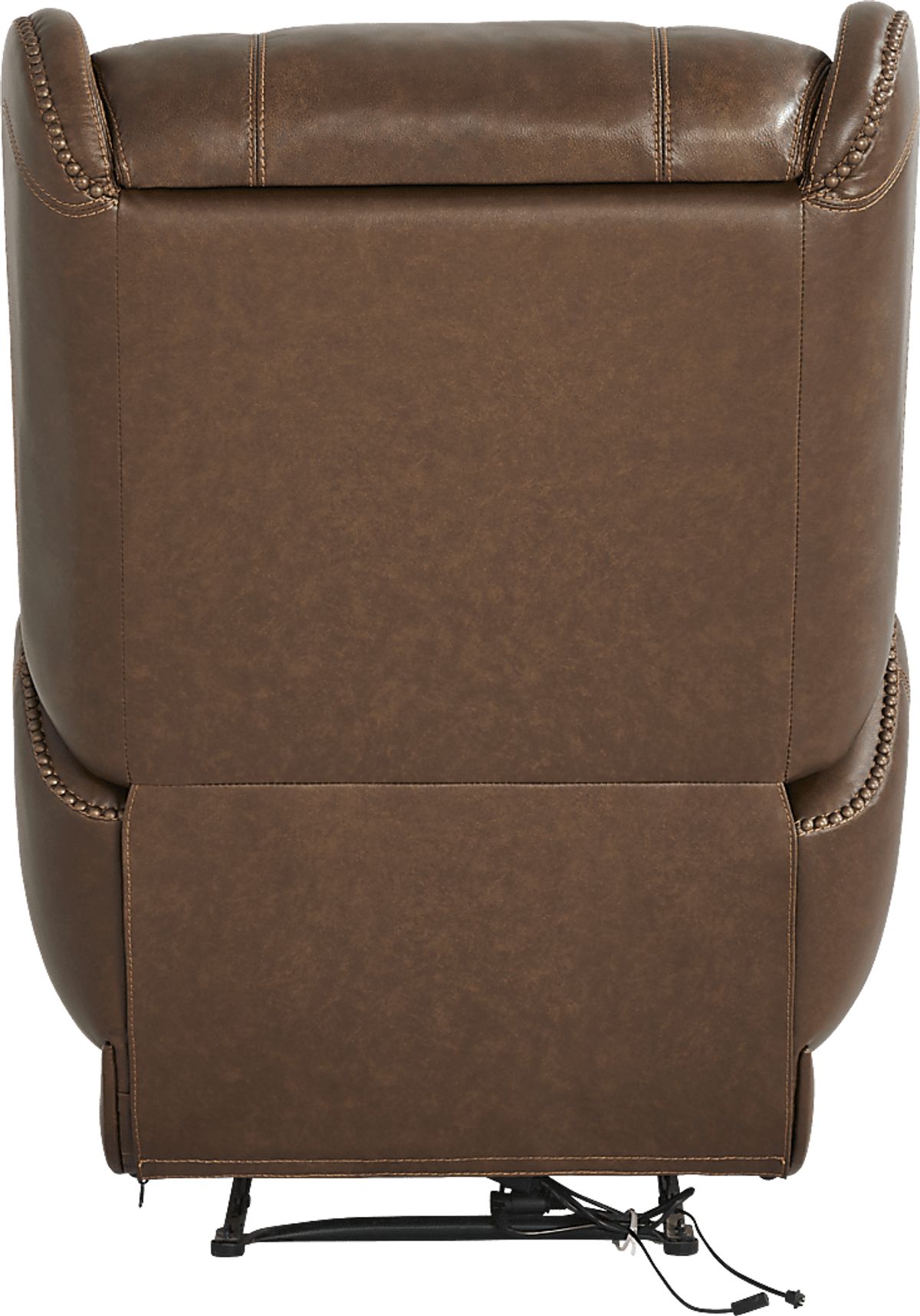 Oxford Square Brown Leather Dual Power Recliner | Rooms to Go