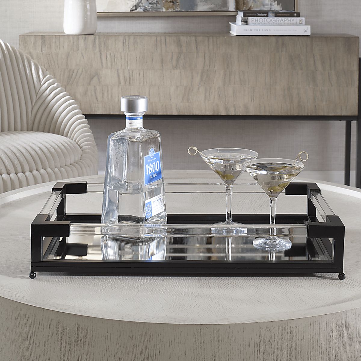 Oyler Black Tray | Rooms to Go
