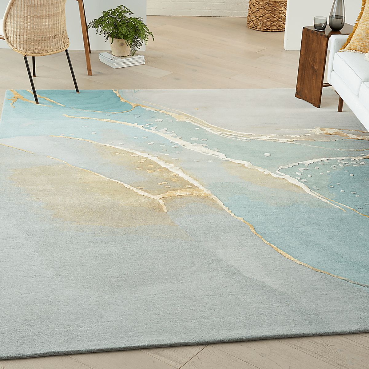 Pabinti Gray,Seafoam Gray,Green Rugs | Rooms to Go