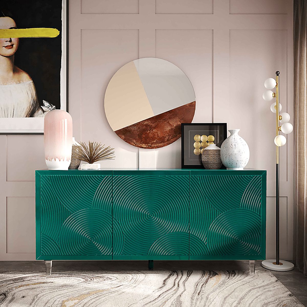 Paist Green Colors Buffet | Rooms to Go