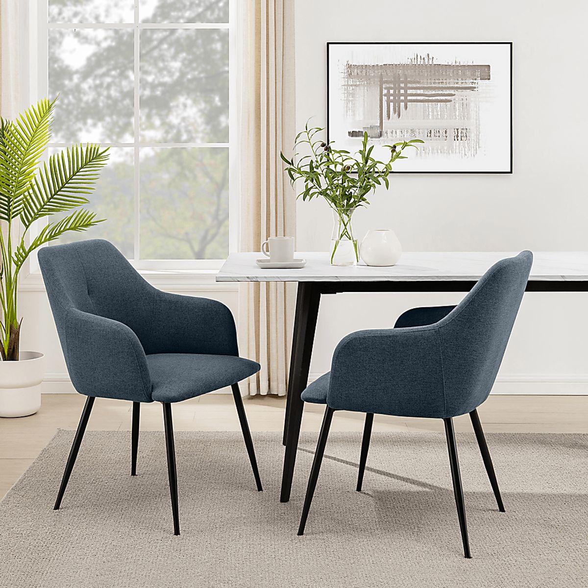 Paladora Indigo Colors Polyester Fabric Arm Chair | Rooms to Go
