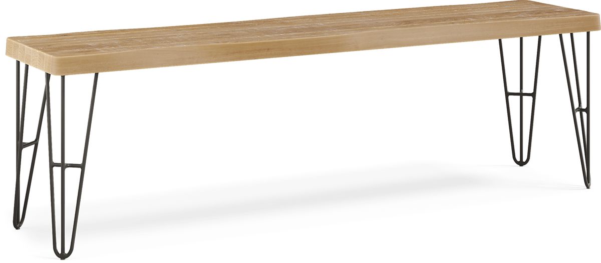 Palm Grove Light Brown Wood Dining Bench | Rooms to Go