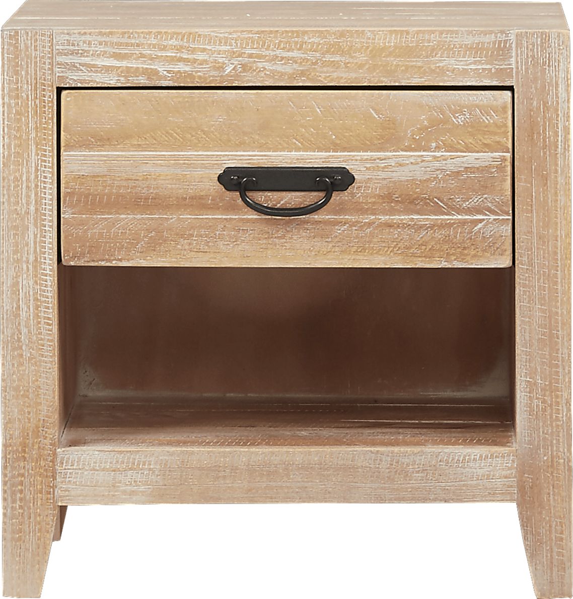 Palm Grove Taffy Light Wood Open Nightstand - Rooms To Go
