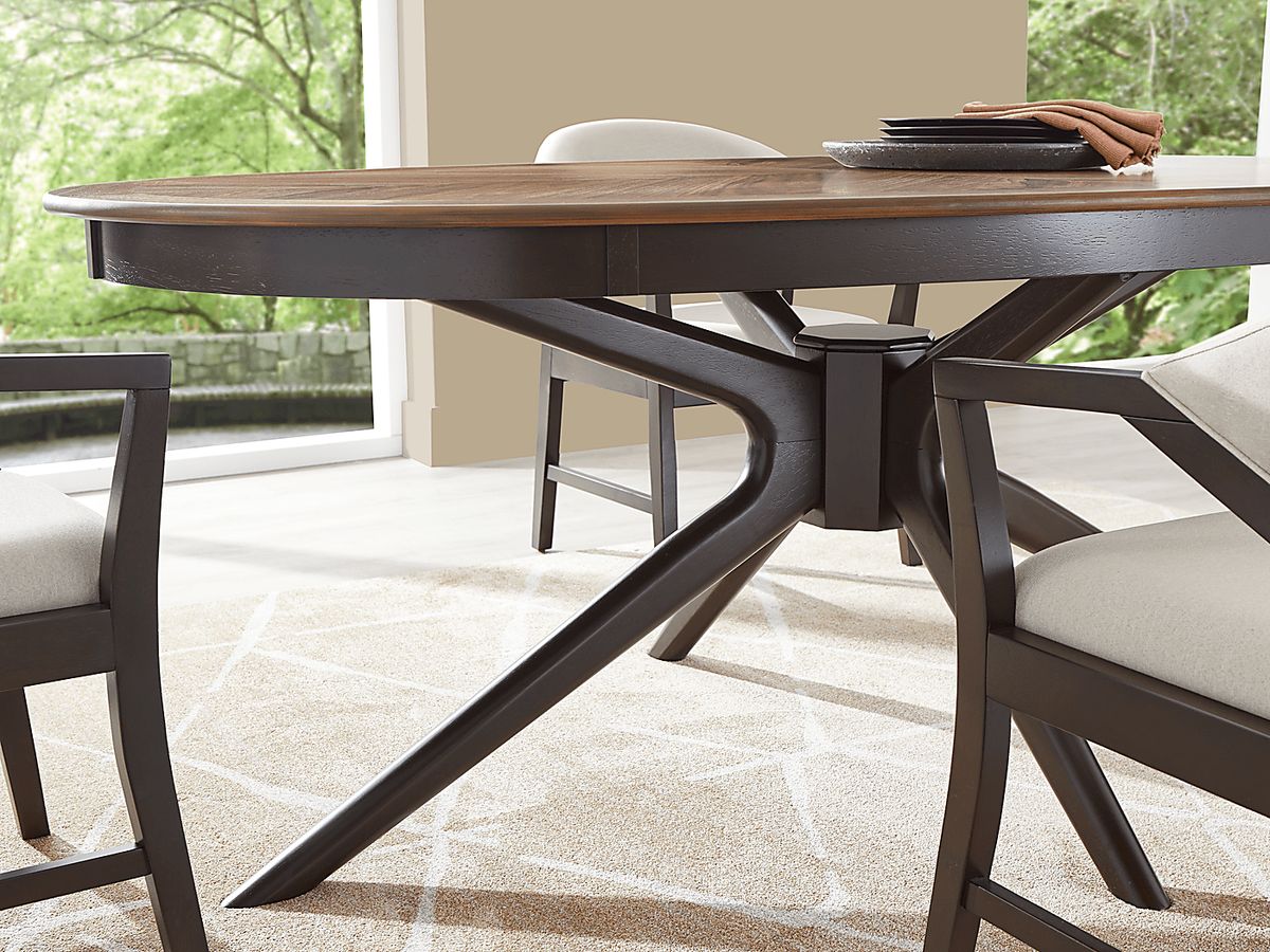 Palmetto Grove 5 Pc Walnut Dark Wood Dining Room Set With Dining Table ...