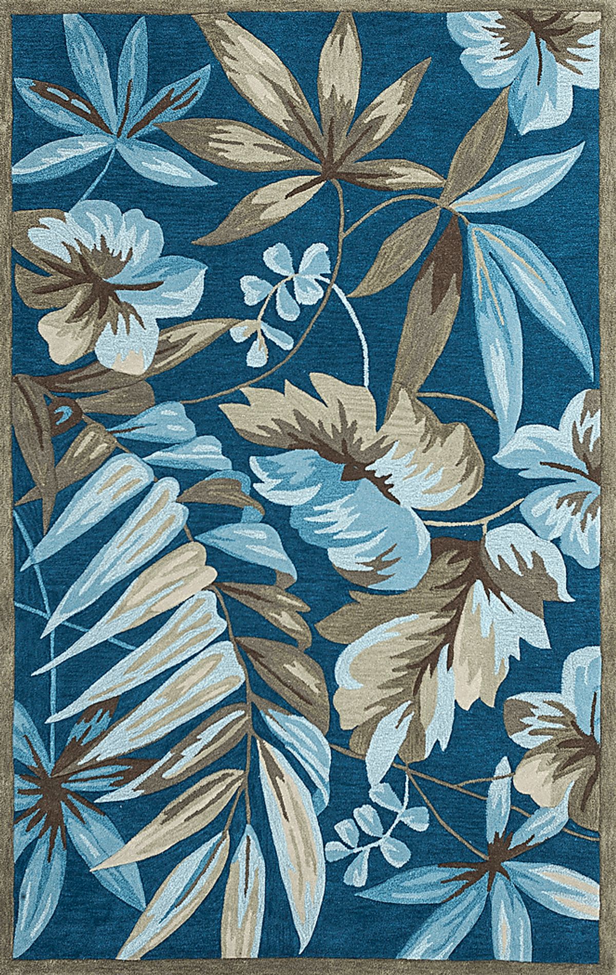 Palms Of Lagos Blue Rug | Rooms to Go