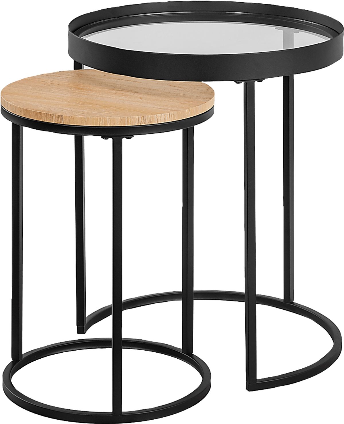 Palmyer Black Black,Colors Nesting Tables, Set Of 2 | Rooms to Go