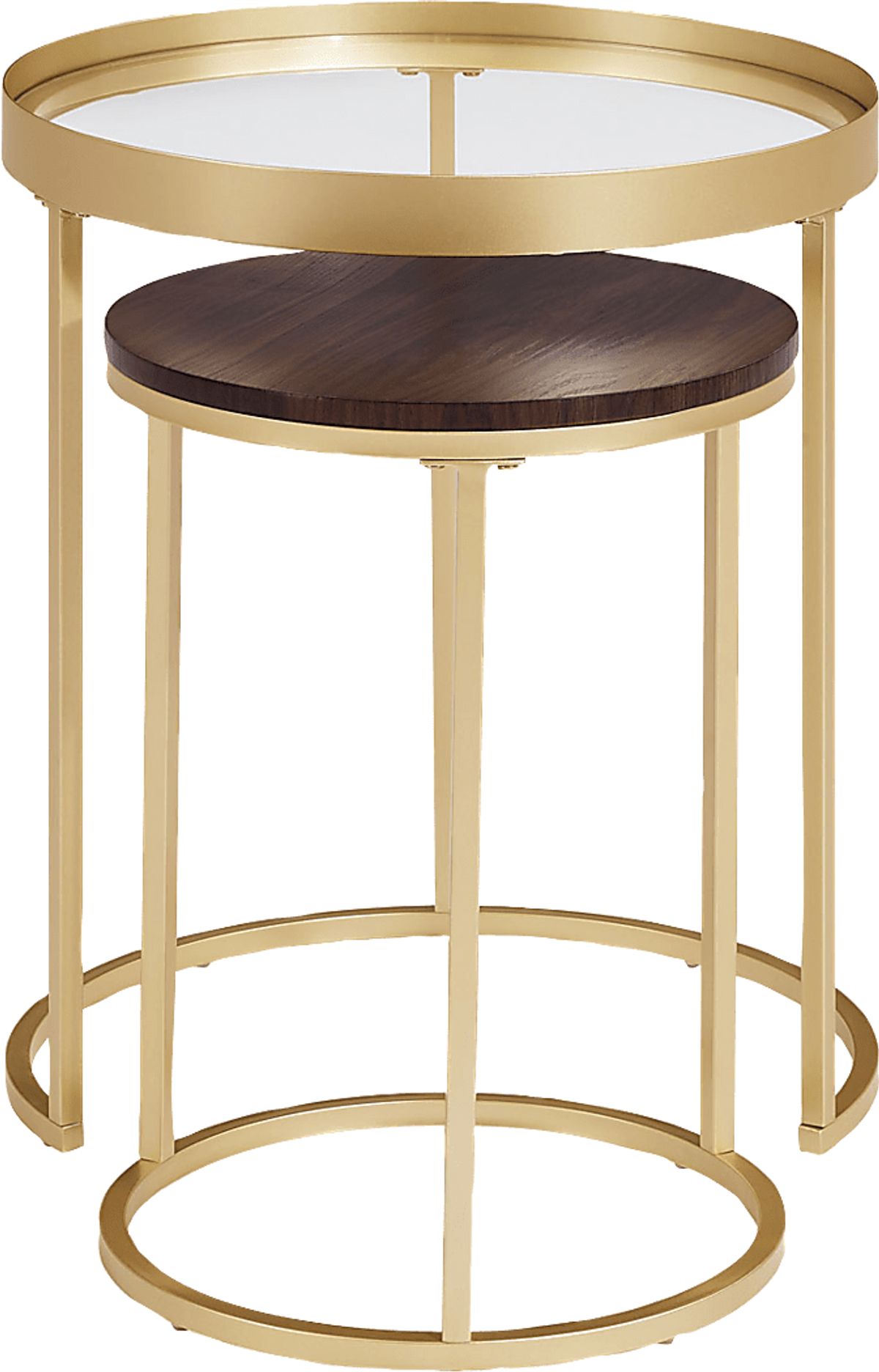 Palmyer Gold Colors,Metal Nesting Tables, Set Of 2 | Rooms to Go
