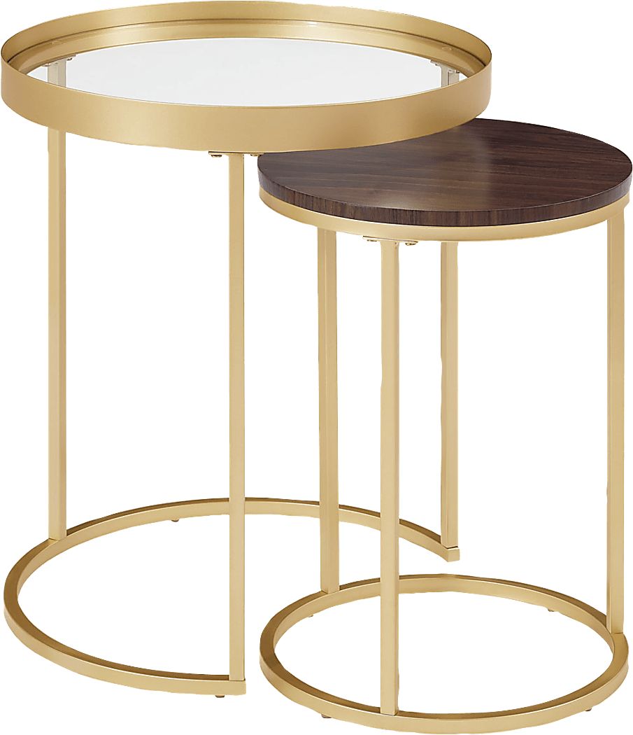 Palmyer Gold Colors,Metal Nesting Tables, Set Of 2 | Rooms to Go
