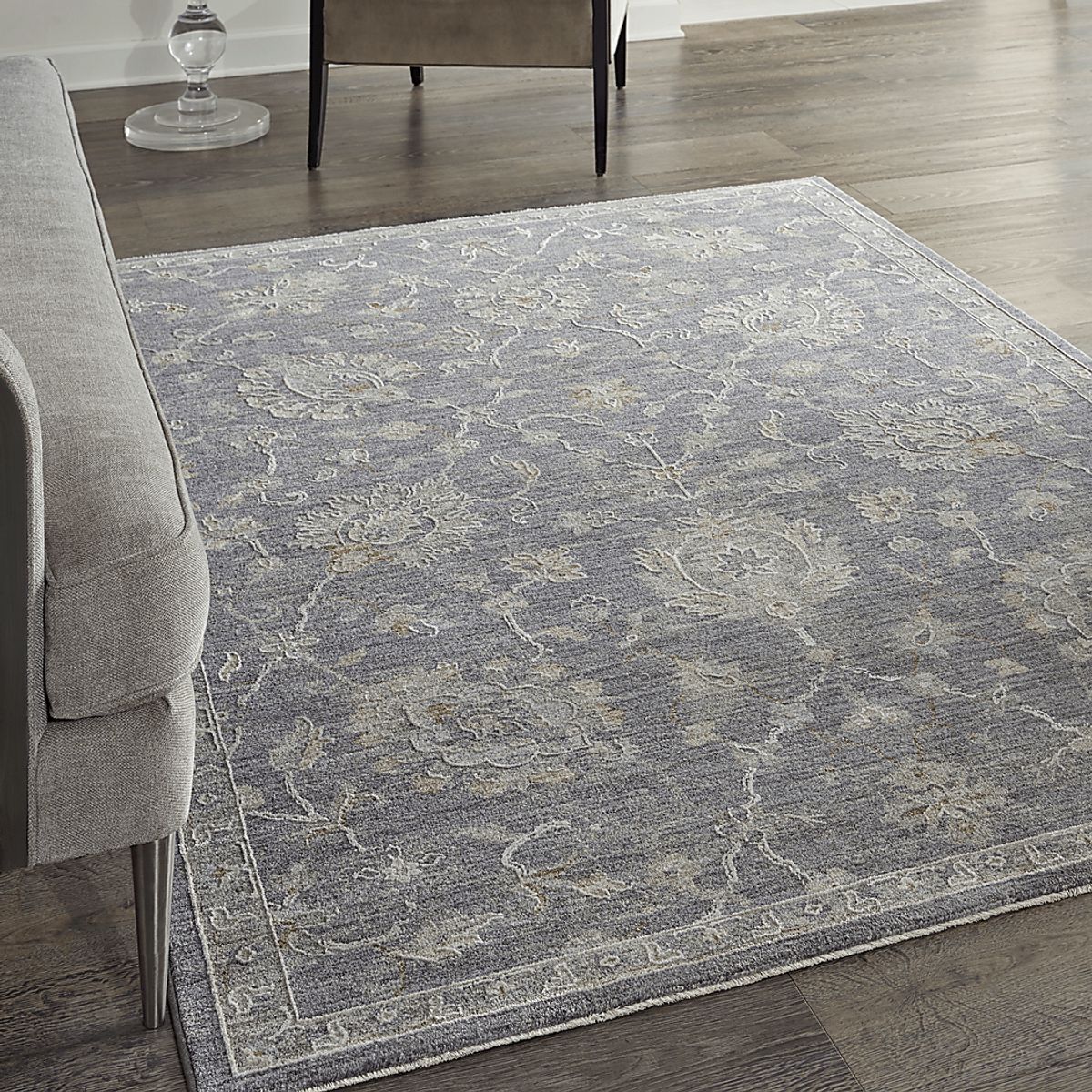 Palmyri Gray Polyester,Polypropylene Fabric Rug | Rooms to Go