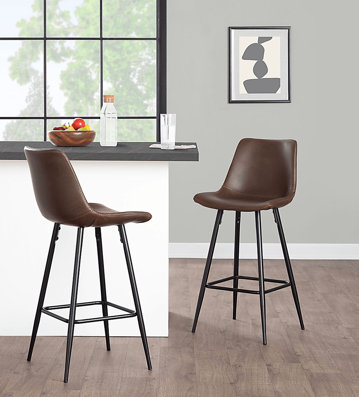 Pamco Black Black,Colors Espresso Brown Polyurethane Fabric Counter ...