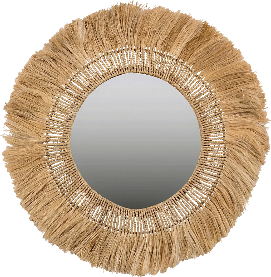 Pamie Natural Light Wood Mirror | Rooms to Go