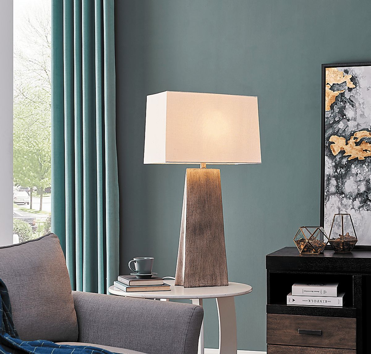 Pamoa Point Gray Table Lamp | Rooms to Go