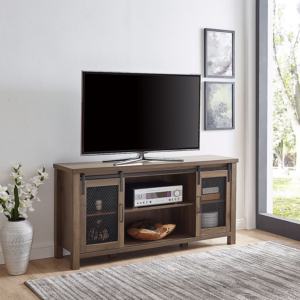Parazine Walnut Dark Wood Console | Rooms to Go